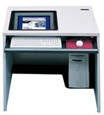 Recessed Monitor Desks for Training Rooms